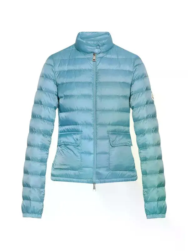 Moncler Quilted Logo-patch Jacket - Blue