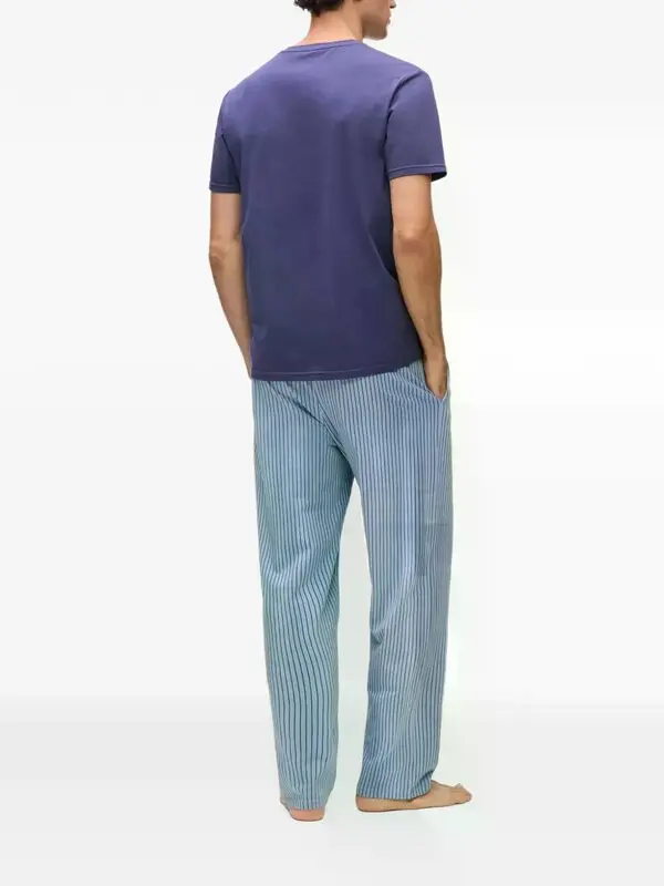 Karl Lagerfeld Logo-print Pinstripe Pajamas
