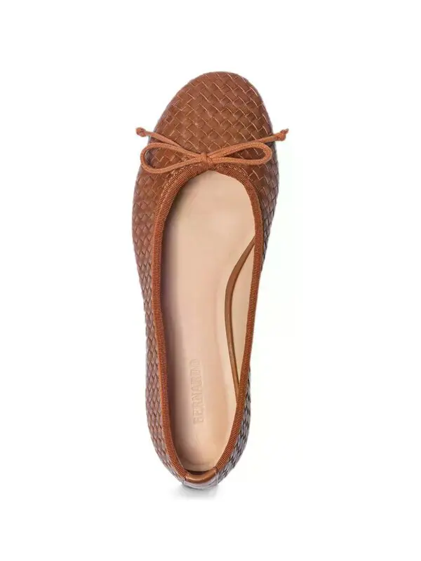 Bernardo Woven Bow-detail Ballet Flats
