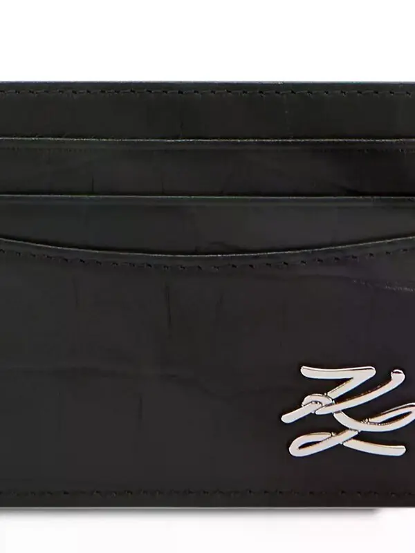 Karl Lagerfeld K/croc Leather Cardholder