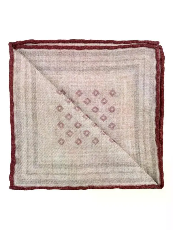 Brunello Cucinelli Diamond-patterned Pocket Square