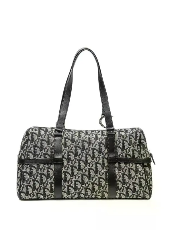 Dior D Charm Trotter Logo-charm Shoulder Bag - Grey