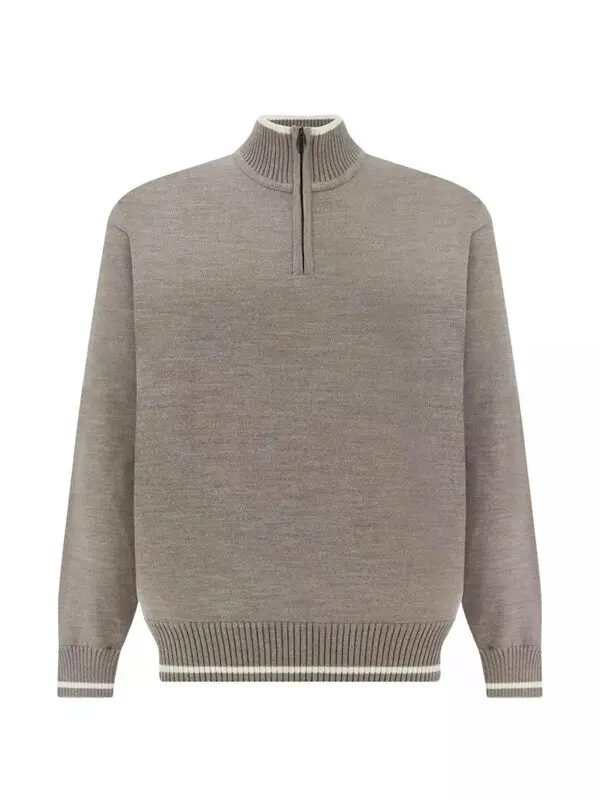 Paul & Shark Half-zip Striped-trim Sweater