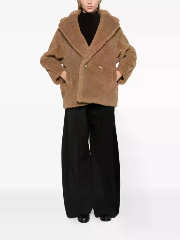 Max Mara Short Teddy Bear Icon Coat Camel