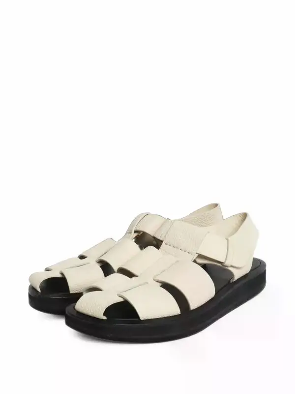 THE ROW Fisherman Leather Sandals - Neutrals