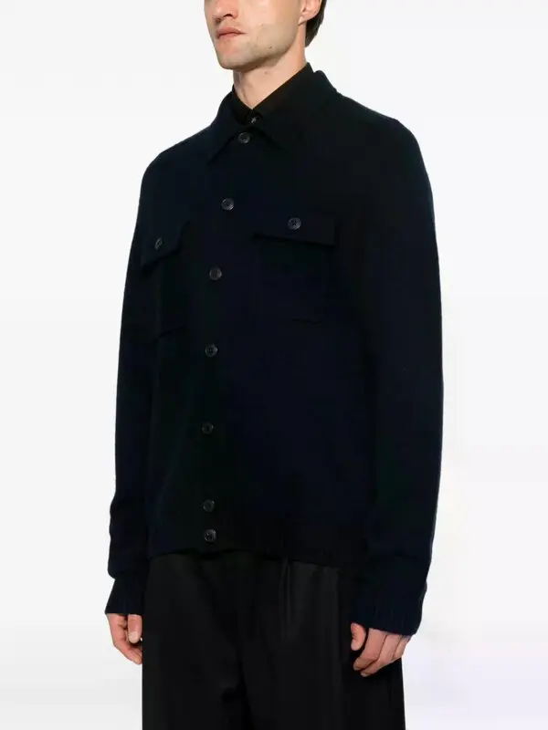 From Future Button-up Patch-pocket Cardigan
