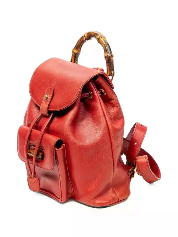 Gucci Mini Bamboo Leather Backpack
