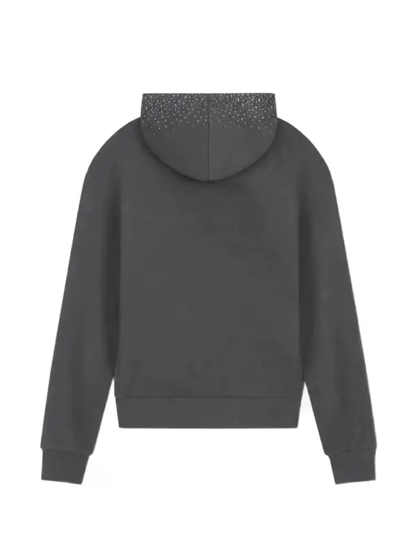 EA7 Precious Crystal-embellished Zip-up Hoodie