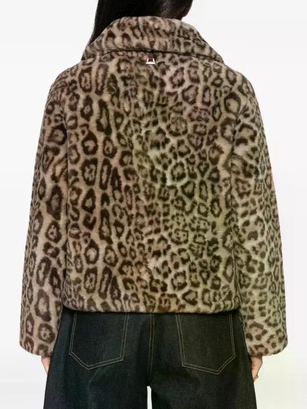 Apparis Elis Leopard-print Faux-fur Coat