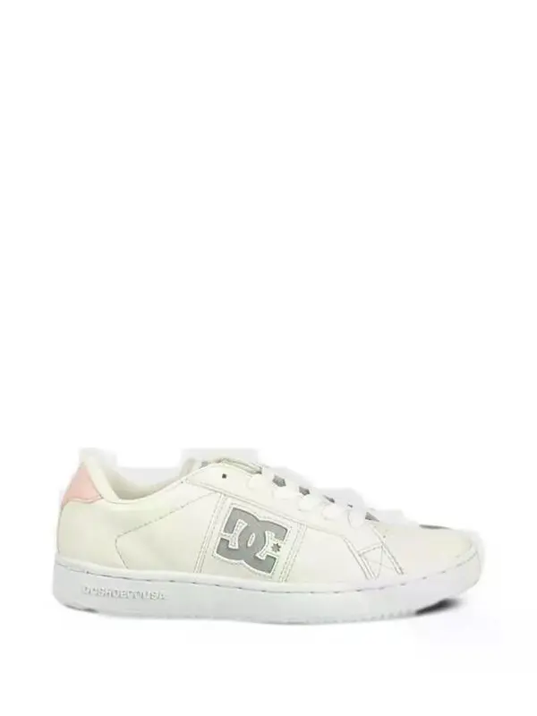 DC SHOES Logo-patch Perforated Sneakers - Neutrals