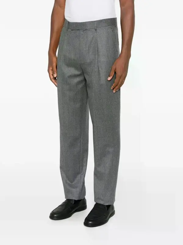 Zegna Pleated Straight-leg Trousers