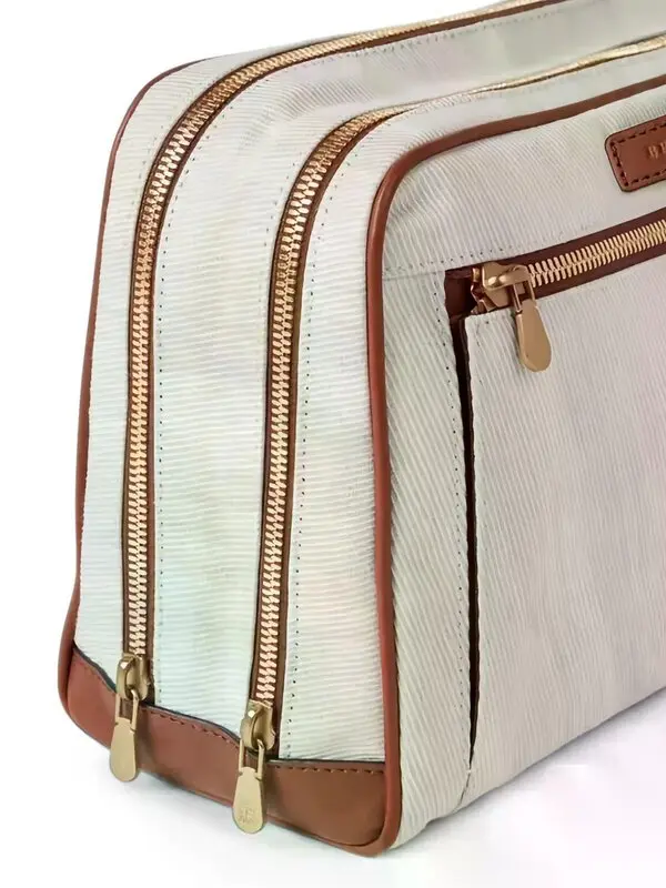 Brunello Cucinelli Leather-trim Canvas Pouch