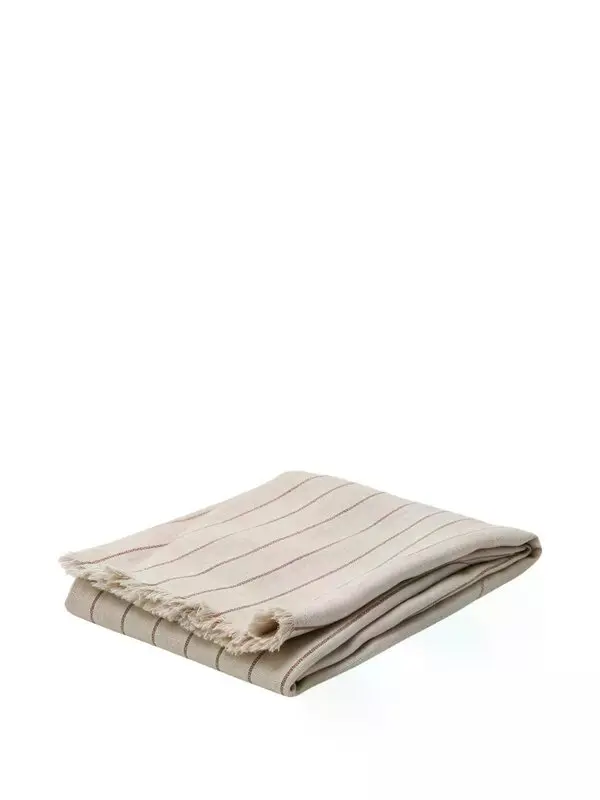 Brunello Cucinelli Striped Frayed Scarf - Neutrals