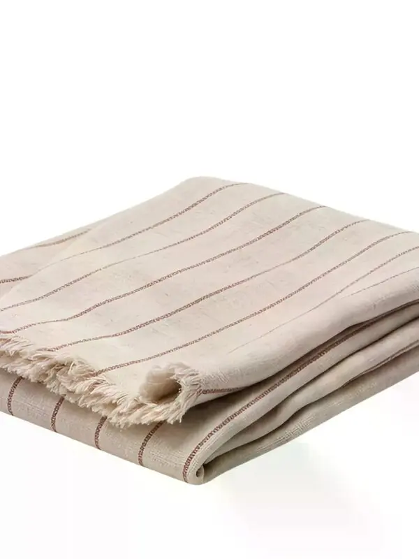 Brunello Cucinelli Striped Frayed Scarf