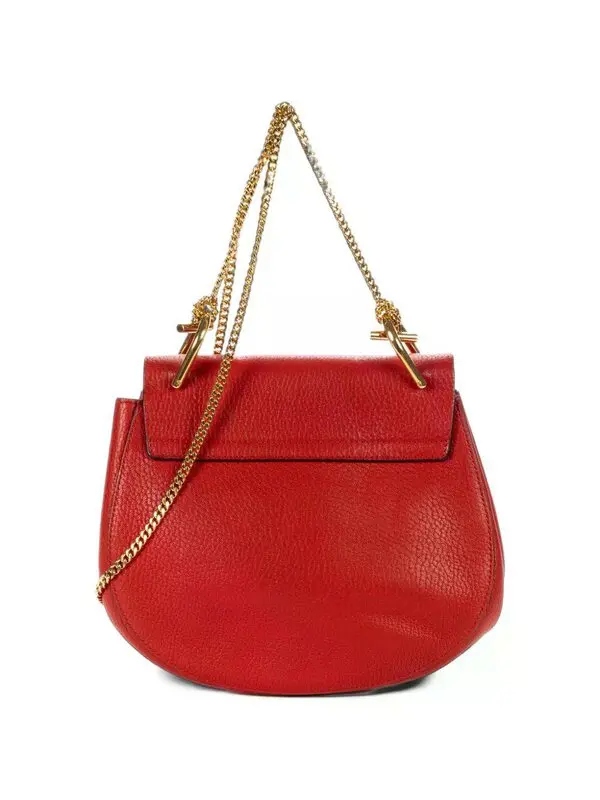 Chloé Small Drew Grained Shoulder Bag - Red