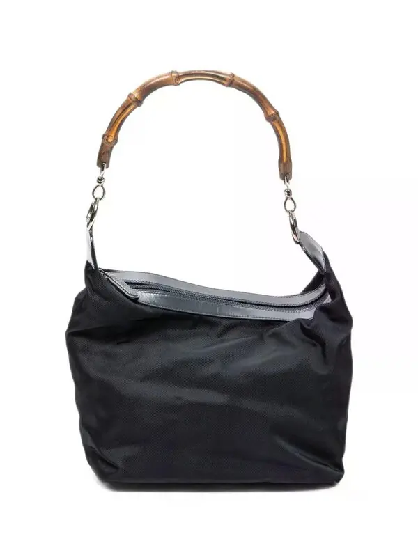 Gucci Bamboo Zip-fastening Shoulder Bag - Blue