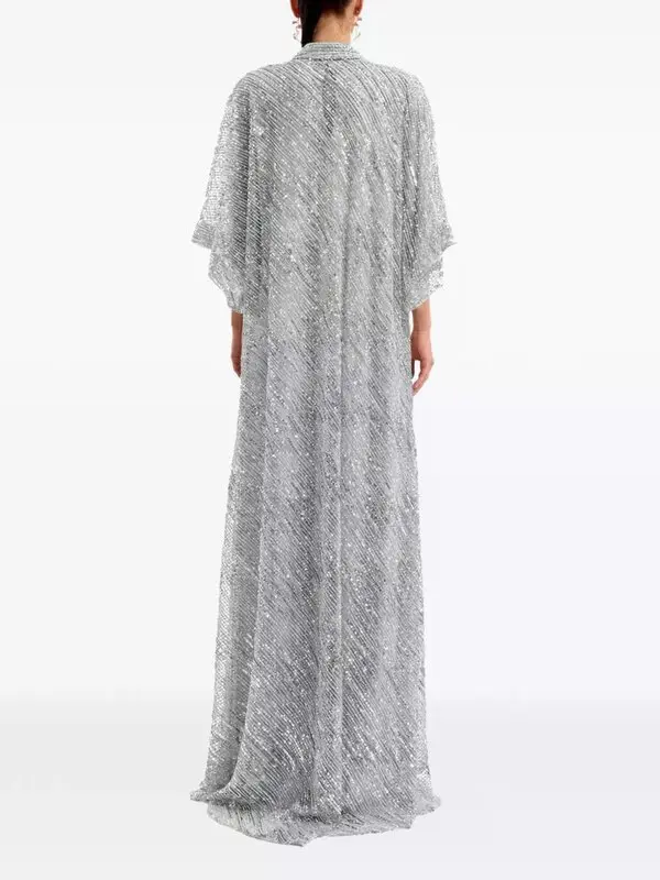 GEMY MAALOUF Beaded Open-front Oversized Coat