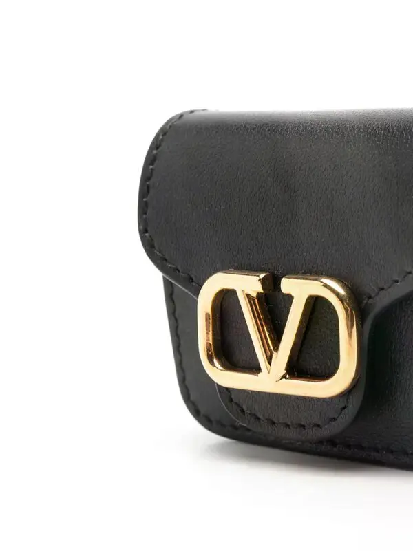 Valentino Garavani Logo-plaque Leather Airpods Case