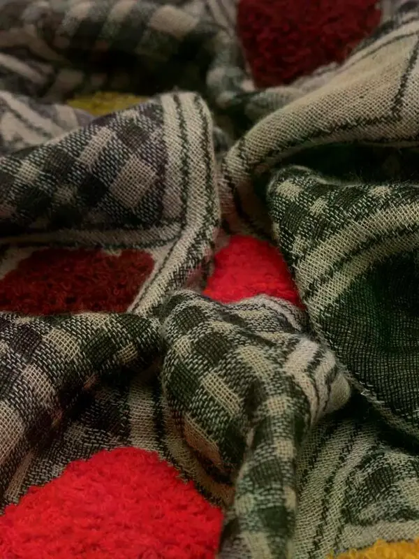 LEATHERSMITH OF LONDON Argyle Embroidered Scarf