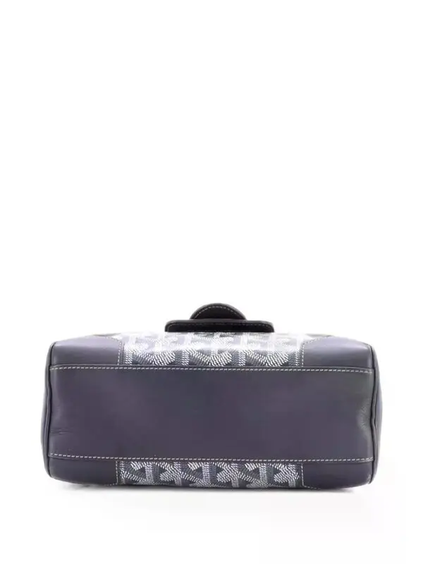 Goyard Saigon Top Handle Bag Coated Canvas With Leather Mini Shoulder Bag - Grey