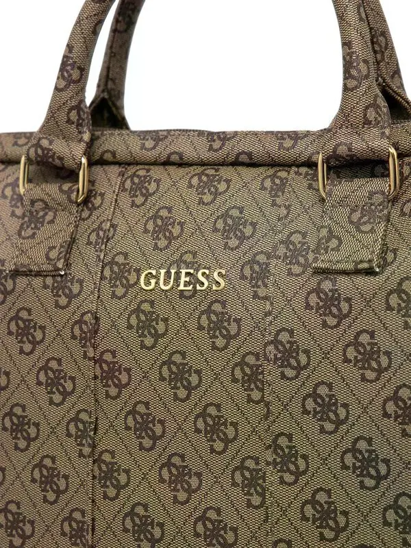 Guess Monogram-print Laptop Bag