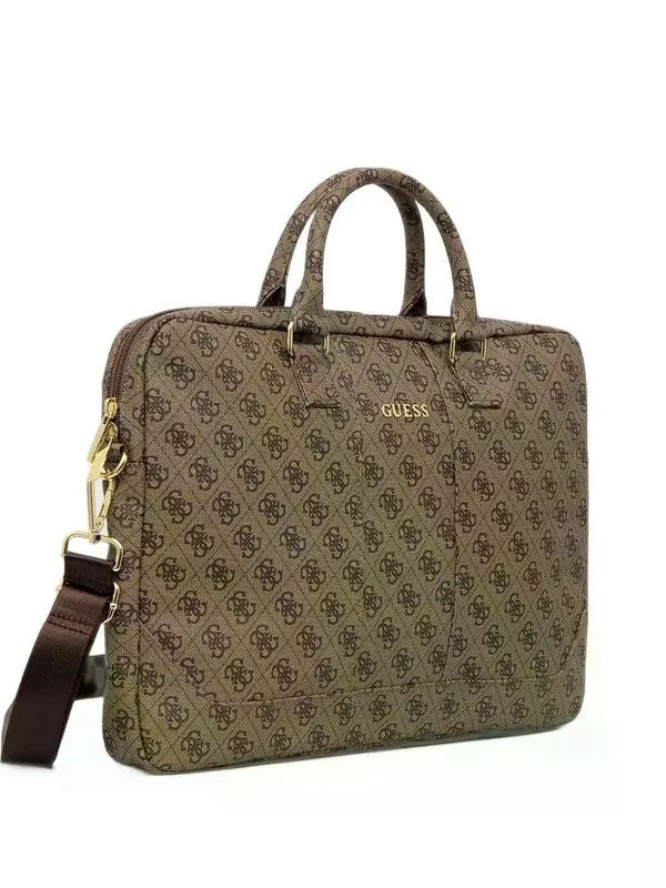 Guess Monogram-print Laptop Bag - Neutrals