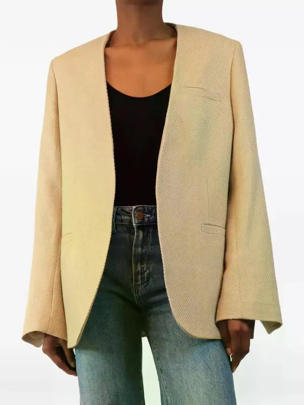 TOTEME Collarless Twill Blazer