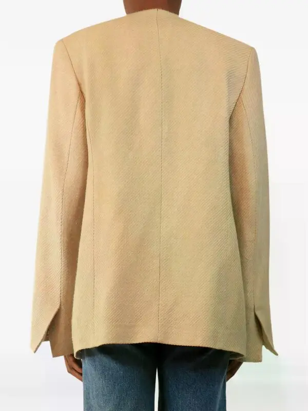 TOTEME Collarless Twill Blazer