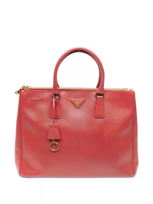 Prada Galleria Double-zip Tote Bag - Red