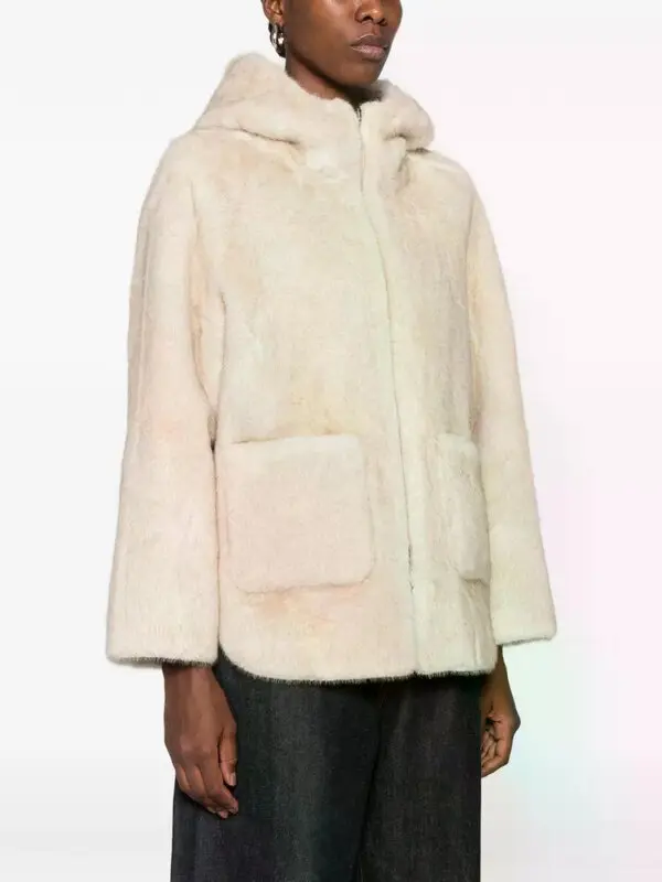 BETTA CORRADI Faux-fur Hooded Jacket