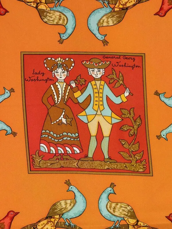 Hermès Early America Scarf - Orange