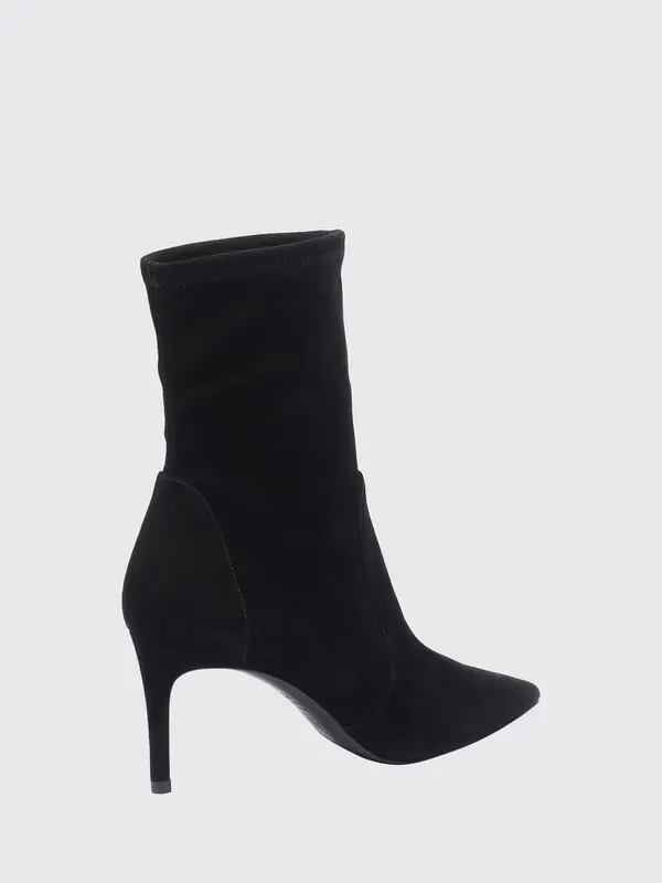 STUART WEITZMAN Power Suede Ankle Boots With Stiletto Heel - Black