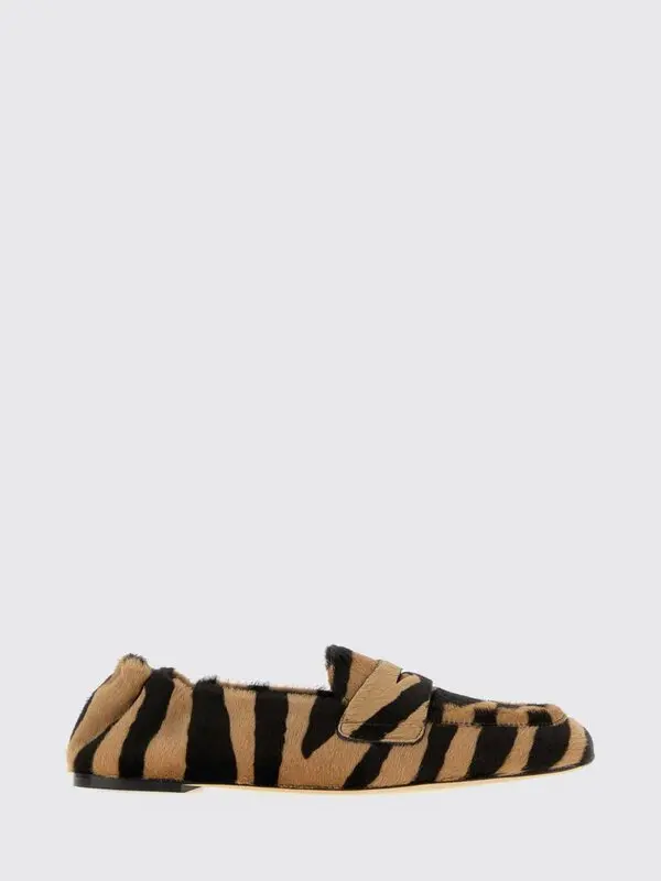 STUART WEITZMAN Zebra-print Pony Hair Slingback Loafers With Square Toe - Multicolor