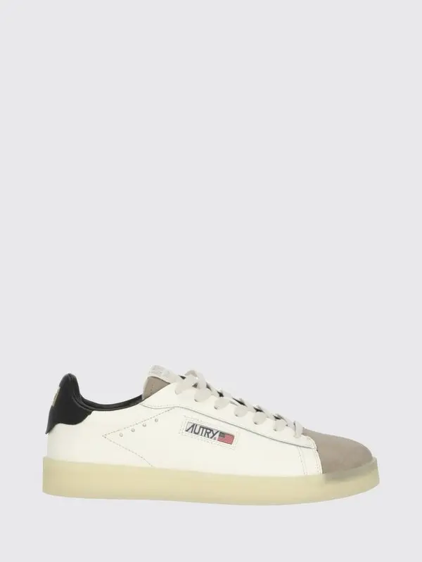 AUTRY Dallas Low Bi Calfskin Sneakers With Padded Ankle - Ivory