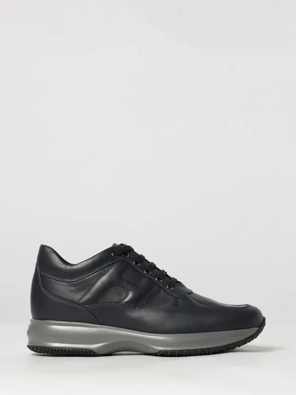 Hogan Interactive Smooth Leather Sneakers With A Chunky Sole And Tapered Toe