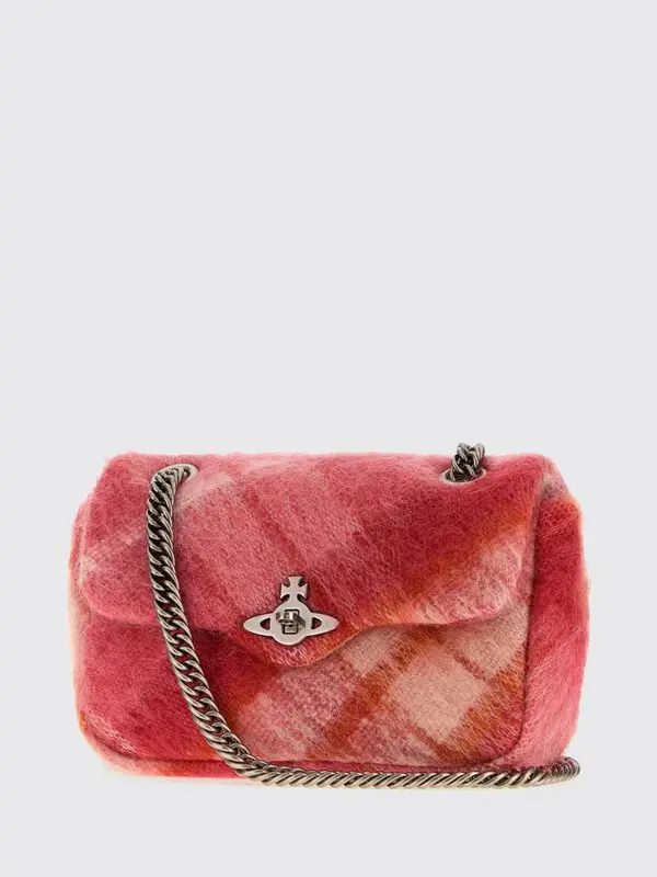 VIVIENNE WESTWOOD Anita Check Wool And Mohair Mini Shoulder Bag