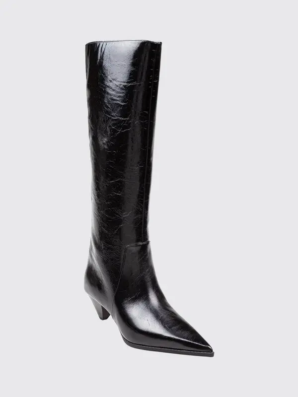Michael Kors Jayla Ruched Leather Knee-high Boots With Flared Heel