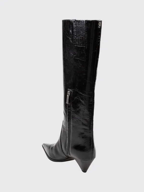 Michael Kors Jayla Ruched Leather Knee-high Boots With Flared Heel