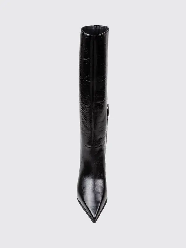 Michael Kors Jayla Ruched Leather Knee-high Boots With Flared Heel
