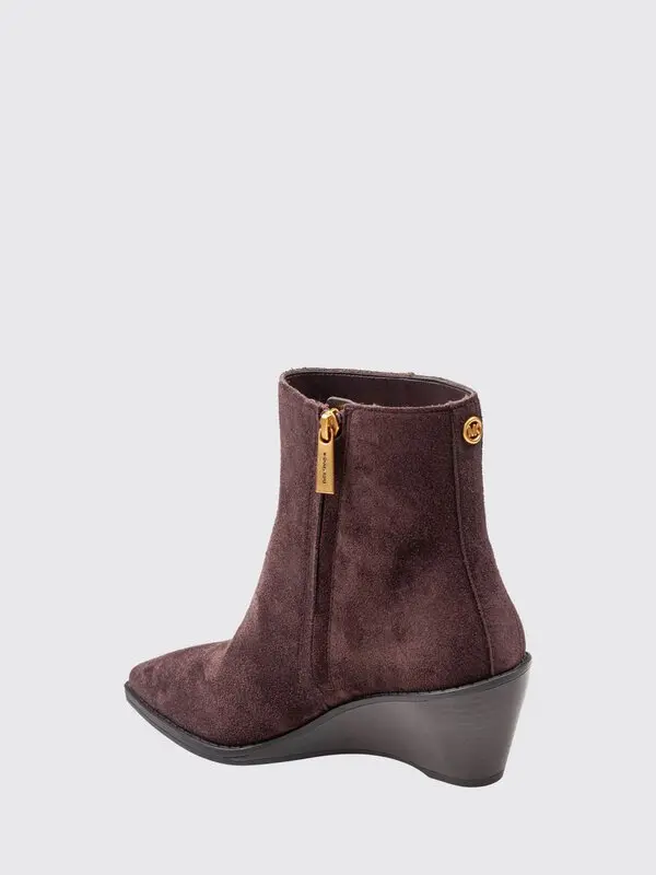 Michael Kors Austin Suede Ankle Boots With Mid Wedge