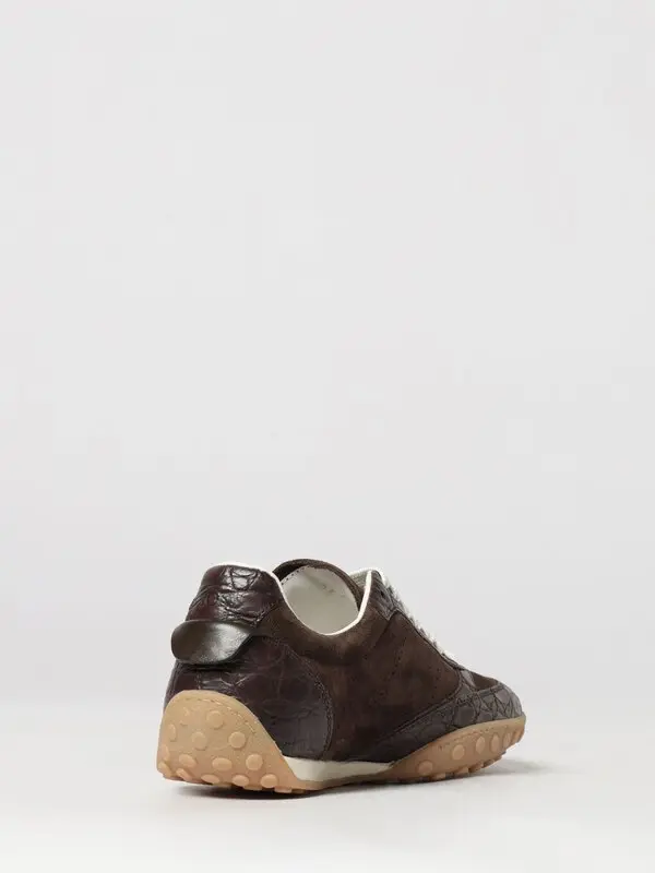 TOD'S Croc-effect Leather Sneakers With Iconic Rubber Pebbles