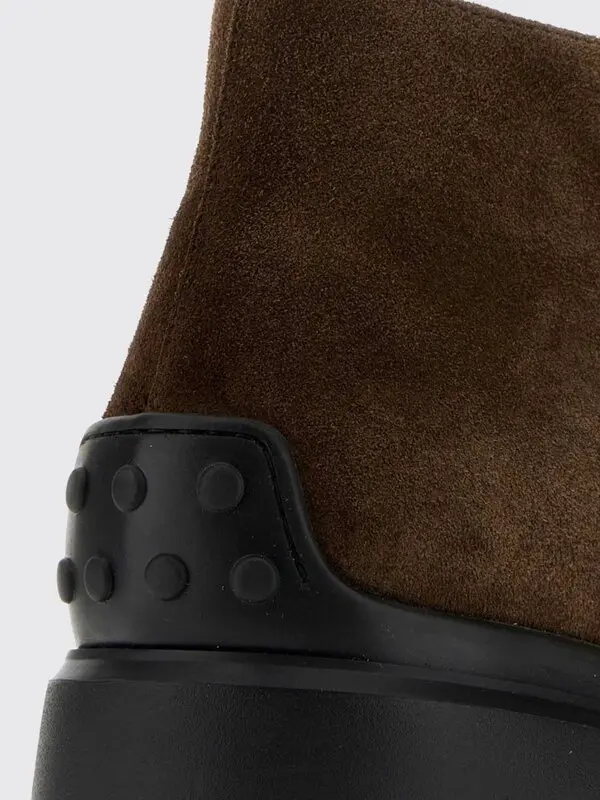 TOD'S Suede Calfskin Chukka Boots With Rubber Sole