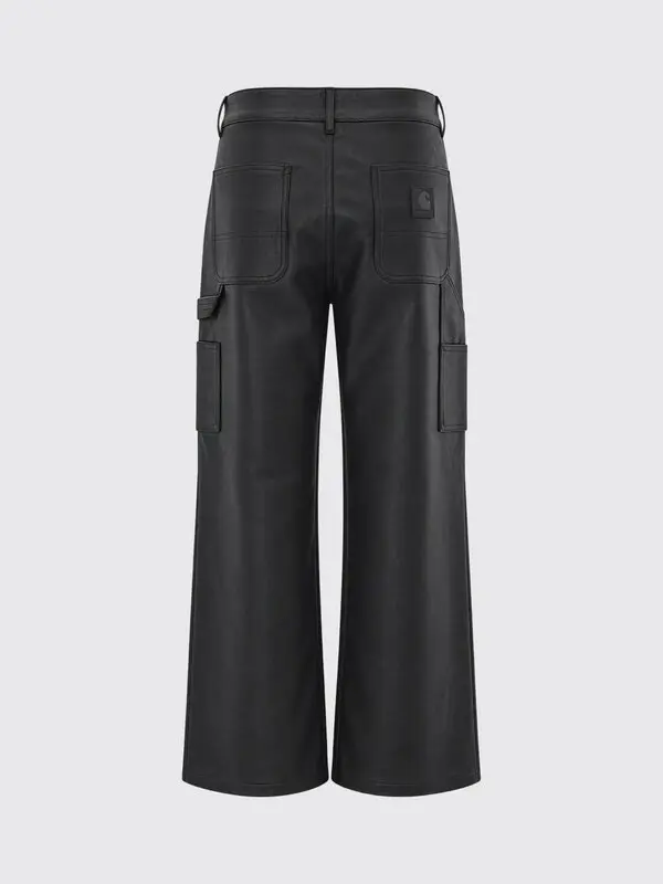 Carhartt Work In Progress Arizona Carpenter Wide Leg Trousers In Faux Leather