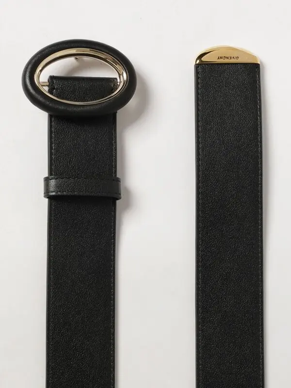 Givenchy Wide Leather Belt With Pin Buckle Closure