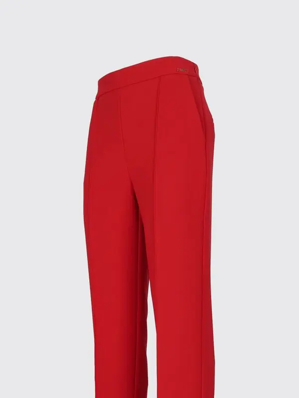 Elisabetta Franchi High-waisted Skinny Trousers In Crêpe - Red
