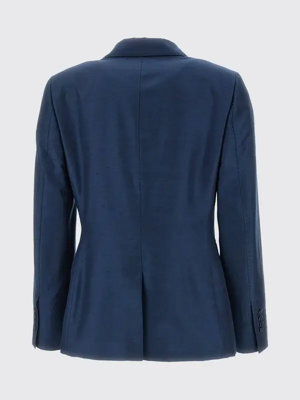 Alberto Biani Double-breasted Satin Ceremony Blazer With Peak Lapels