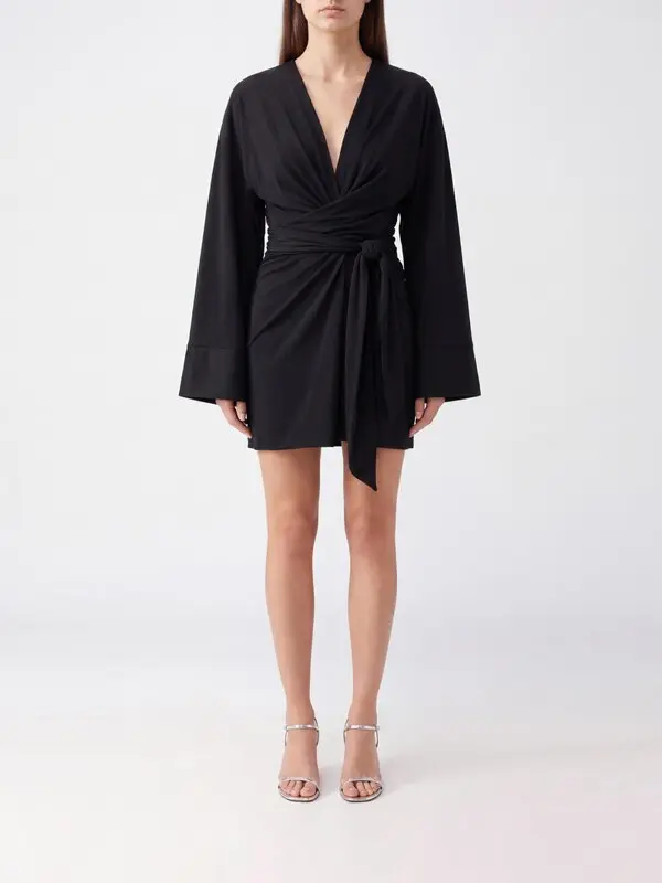 Andamane Hall Kimono-sleeve Jersey Mini Sheath Dress