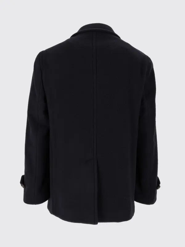 SLOWEAR Double-breasted Peacoat With Lapel Collar And Cuff Straps