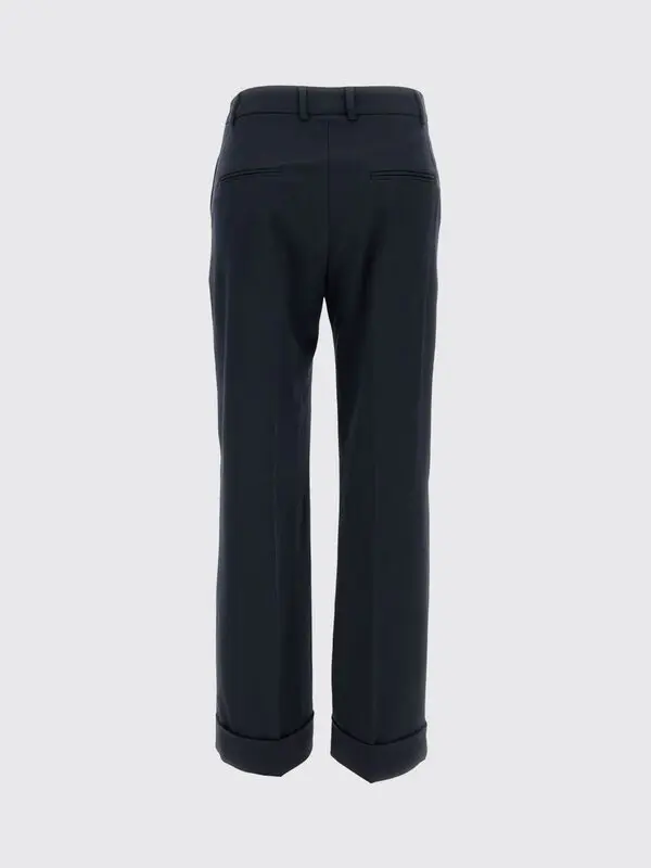Alberto Biani Mid-rise Straight-leg Stretch Virgin Wool Trousers - Blue