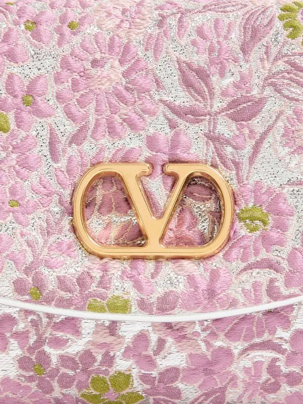 Valentino Garavani Devain Floral Embroidery Vlogo Mini Shoulder Bag